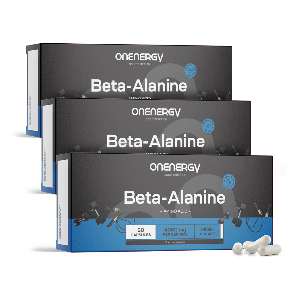 3x Beta-alanin 4000 mg, totale 180 capsule - OnEnergy.it